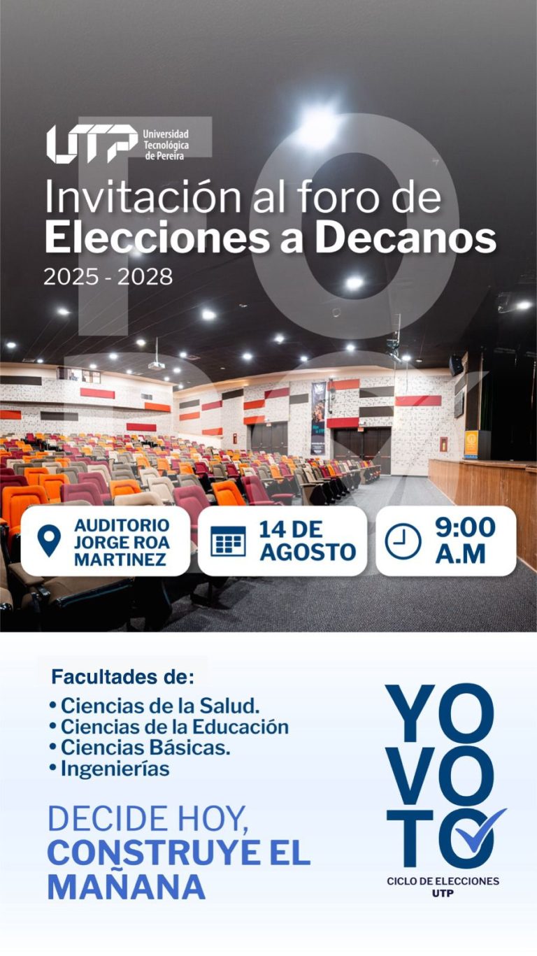 UTP realizará mañana el Foro de Elecciones a Decanos 2025–2028 en el ...